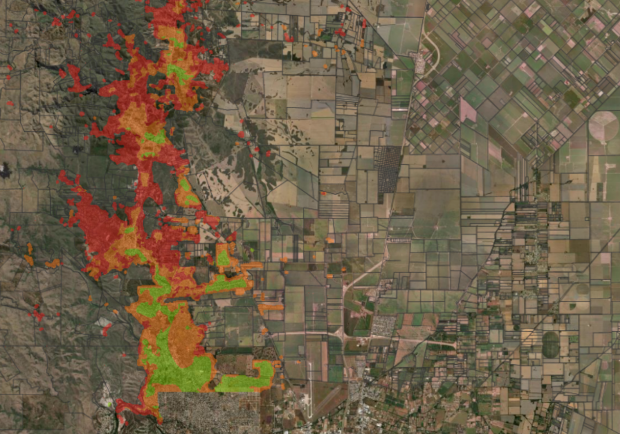 Mapa | Riesgo Local para Incendios Forestales - IDECOR