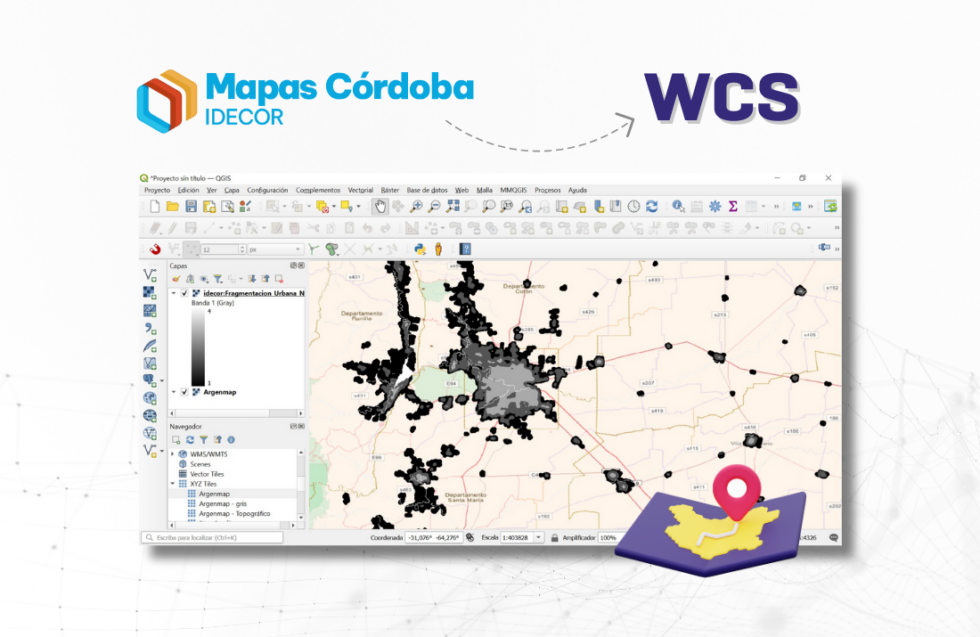 Cómo conectar servicios en línea WCS en Mapas Córdoba - IDECOR