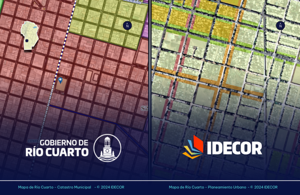 Río Cuarto publica sus mapas de catastro y planeamiento urbano - IDECOR