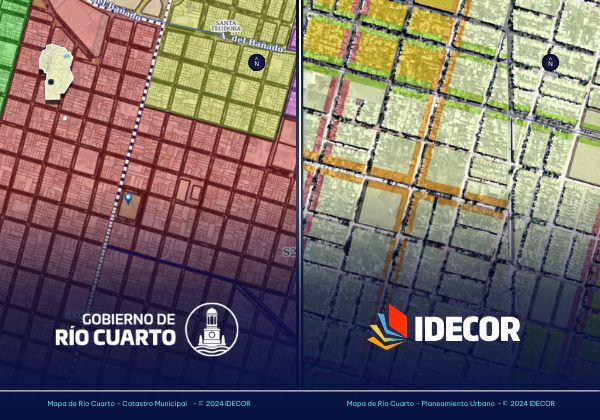 Río Cuarto publica sus mapas de catastro y planeamiento urbano - IDECOR